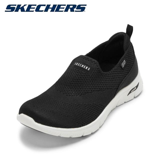 スケッチャーズ SKECHERS 104680 レディース靴 靴 シューズ 2E スニーカー スリッポン クッション性 ストレッチ ARCH FIT REFINE 2.0 ローカットスニーカー 人気 ブランド ブラック×ホワイト