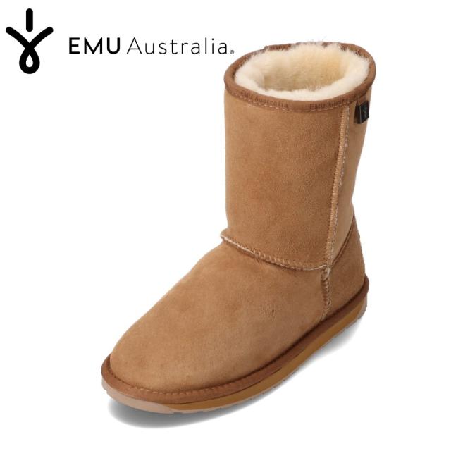 ムートンブーツ レディース ショートブーツ ブーツ レディース靴 靴 シューズ シープスキン ファー ボア 防寒 暖かい 冬靴 ミドル丈人気 ブランド ブラウン エミュー EMU WP20002