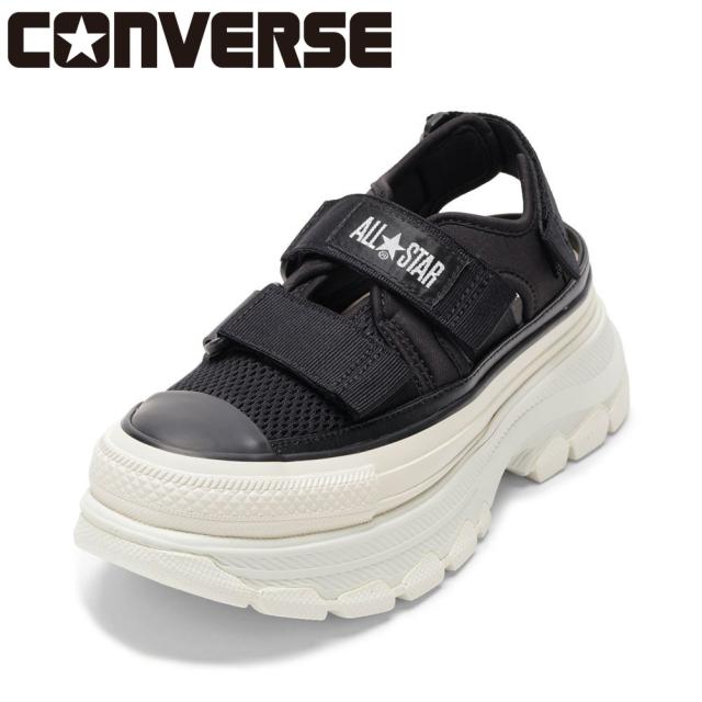 スニーカー レディース サンダル スポーツサンダル スポサン トレッキングシューズ メッシュ 通気性 人気 ブランド コンバース CONVERSE 31310820L ブラック 靴 シューズ