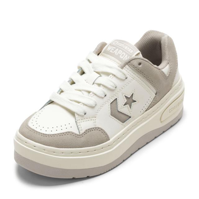 コンバース CONVERSE 34202191L レディース靴 靴 シューズ 2E 厚底スニーカー WEAPON PLTS OX ウエポン ローカットスニーカー ブランド 人気 ホワイト×グレー