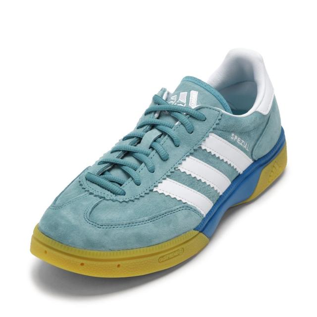 アディダス adidas M18444 メンズ靴 靴 シューズ 2E スニーカー ハンドボールシューズ ローカットスニーカー HB SPEZIAL 耐久性 サポート力 レトロ クラシック スエード 人気 ブランド サックス×ホワイト