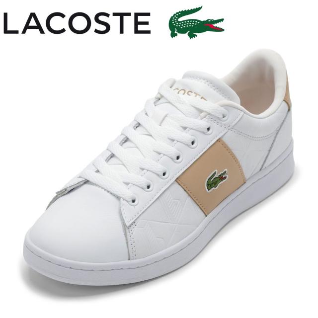ラコステ LACOSTE 49SMA0219 メンズ靴 靴 シューズ 2E相当 スニーカー コート シューズ 日本 限定 モノグラム 柄 CARNABY SET 1252 APAC SMA レザー ローカットスニーカー 人気 ブランド ホワイト×ブラウン