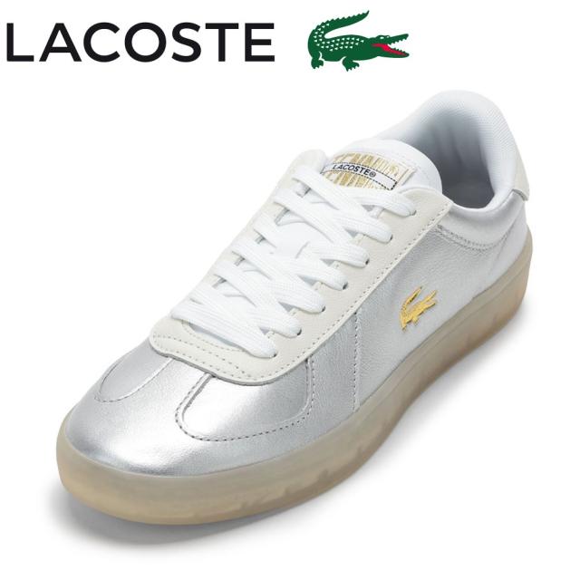 ラコステ LACOSTE 50SMA0034 メンズ靴 靴 シューズ 2E相当 スニーカー コート シューズ メタリック BASESHOT PRO 225 1 SMA レザー ローカットスニーカー 人気 ブランド シルバー