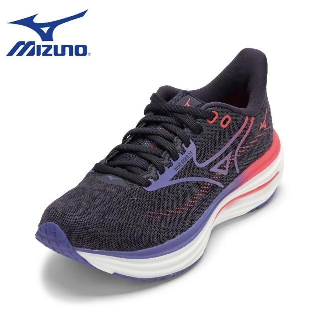 ミズノ MIZUNO J1GD250321 L スニーカー ランニング ウォーキング シューズ 軽量 WAVE RIDER 29 クッション性 衝撃吸収 高反発 ローカットスニーカー 人気 ブランド ネイビー×ピンク