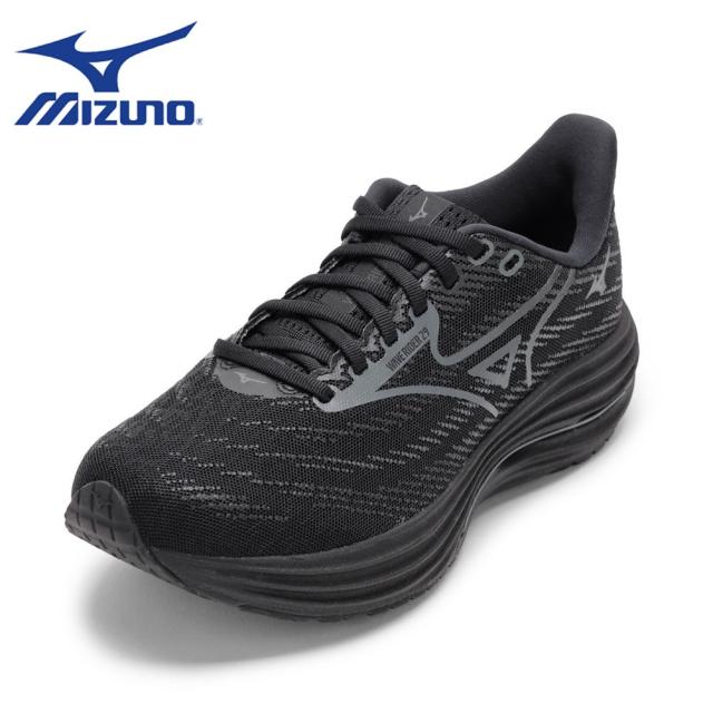 ミズノ MIZUNO J1GC256503 4E相当 スニーカー ランニング ウォーキング シューズ 軽量 WAVE RIDER 29SW クッション性 衝撃吸収 高反発 ローカットスニーカー 人気 ブランド ブラック×ブラック