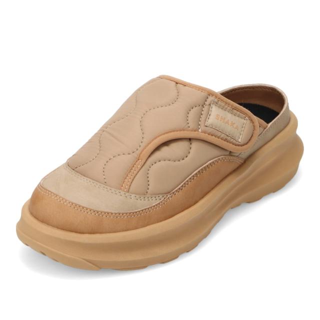 シャカ SHAKA SK-346 サンダル クロッグ ルームシューズ すりっぱ つっかけ 防寒 保温 中綿 キルティング SCHLAF SLIDE アウトドア ミリタリー シンプル 人気 ブランド ベージュ