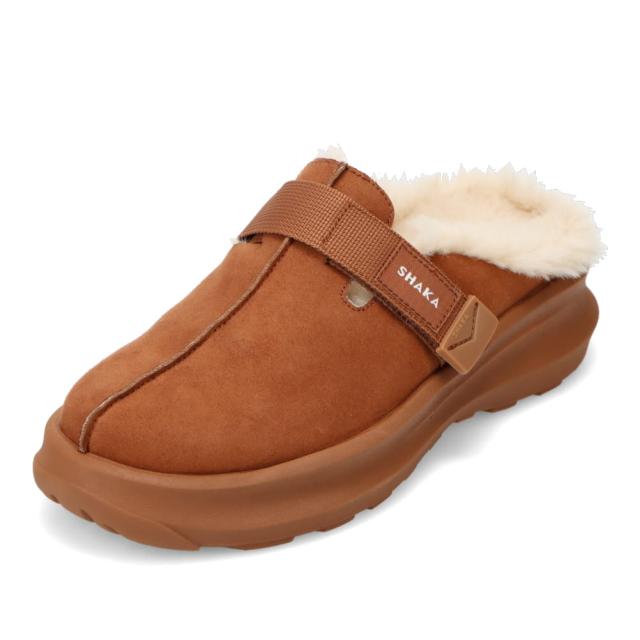 シャカ SHAKA SK-344 サンダル クロッグ ルームシューズ すりっぱ つっかけ 防寒 ファー ふわふわ SNUG BOA CLOG シンプル 人気 ブランド ブラウン