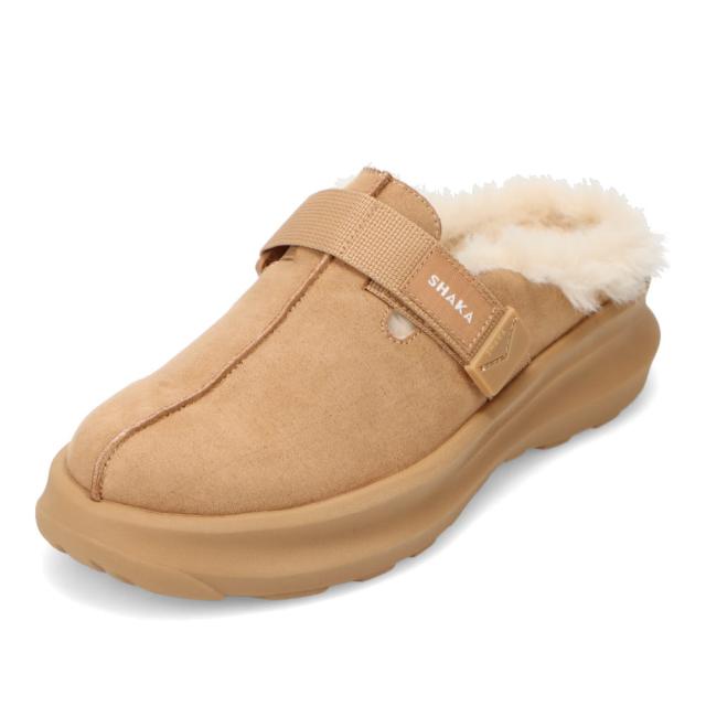 シャカ SHAKA SK-344 サンダル クロッグ ルームシューズ すりっぱ つっかけ 防寒 ファー ふわふわ SNUG BOA CLOG シンプル 人気 ブランド ベージュ