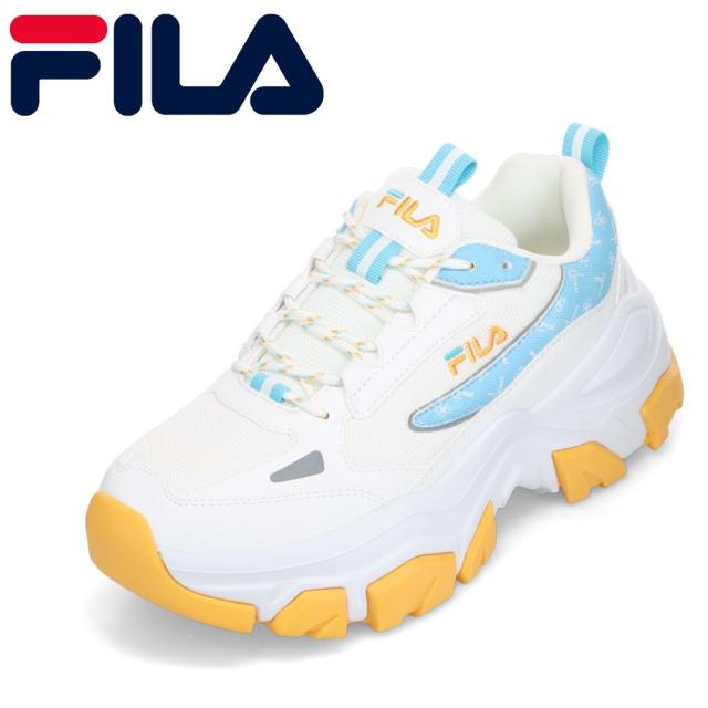 【FILA×優里コラボ】Infinito 23.0cm〜25.0cm レディース スニーカー 厚底 ダッドスニーカー ローカットスニーカー 人気 ブランド ホワイト×ブルー FC-5239WYRWHBU