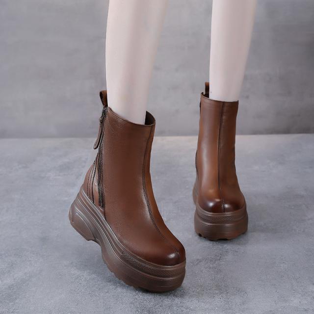 ショートブーツ ヒール ブーツ 冬 大きいサイズ 疲れない ショート レディース スーツ チャンキーヒール ブーティー 厚底 足が痛くならない 太ヒール 靴 牛革