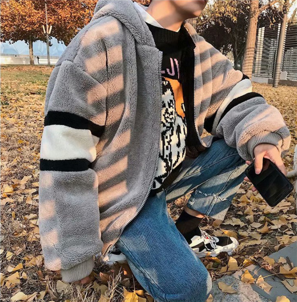 ポイント増量中 ボアブルゾン ジャケット メンズ 厚手 フード フリース