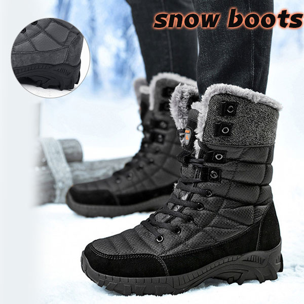 ポイント超超祭利用可 ムートンブーツ メンズ スノーブーツ 長靴 防水 裏起毛 ボア ミドル丈 防寒 防滑 ロングブーツ 防寒ブーツ お釣り 冬用 暖かい アウトドア