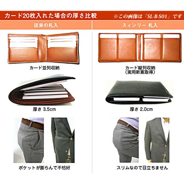長財布 メンズ 薄い 薄型 大容量 牛革 日本製 プレゼント THINly SLBシリーズ