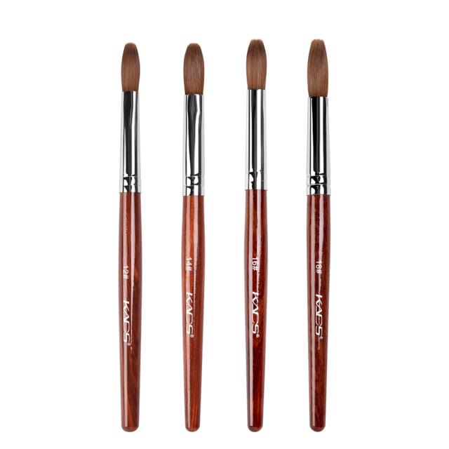 KADS ネイルアクリルブラシ 4本入り ジェルネイル用筆 コリンスキー製 ネイルアートブラシ (セット)