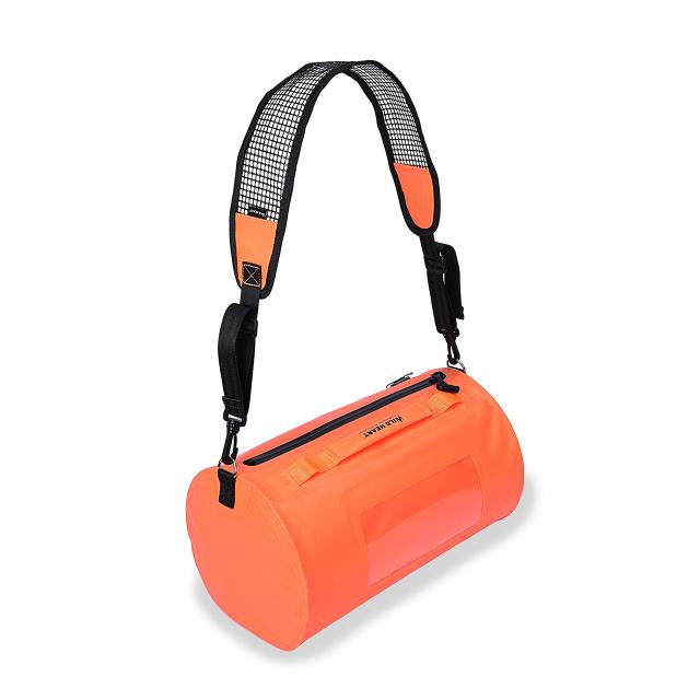 orange WILD HEART 15L 水泳用防水バッグ サーフバッグ フローティングバッグ ショルダーストラップ