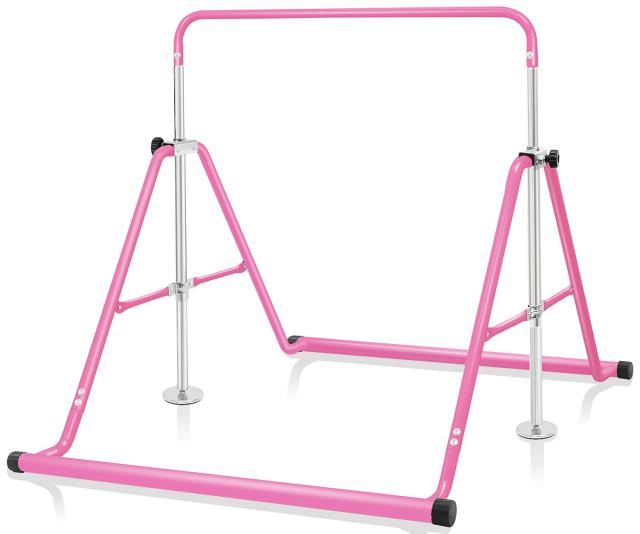 ピンク BangTong＆Li 子供用 ぶら下がり鉄棒 折りたたみ 多機能 てつぼう 耐荷重(約)70kg 5段階高さ調節可 室内用 屋外使用可 逆上がり テツボウ (ピンク)