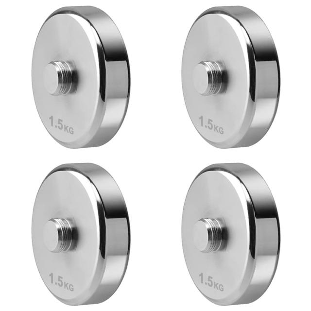 1.5kg×4枚 ダンベルプレート Northdeer 鏡面仕上げ版／通常版可変式ダンベル専用 通常版の加工（テクスチャー有） スチール製 クロームメッキ 1.5kg×4枚