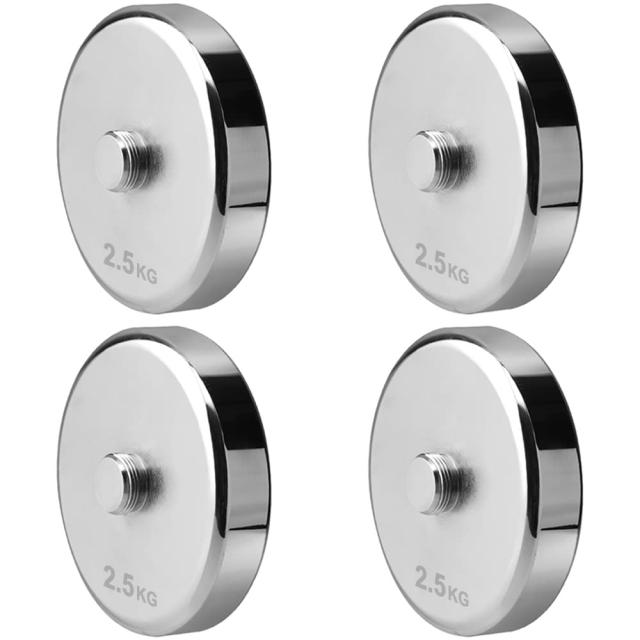 2.5kg×4枚 ダンベルプレート Northdeer 鏡面仕上げ版／通常版可変式ダンベル専用 通常版の加工（テクスチャー有） スチール製 クロームメッキ 2.5kg×4枚