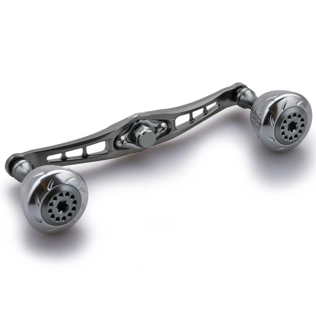 120mm_ガンメタル HEIGHTEN 120mm ベイト リール ハンドル シマノ ダイワ アブガルシア 通用 ベイトリール 用 Spider Series (120mm， ガンメタル) (124)