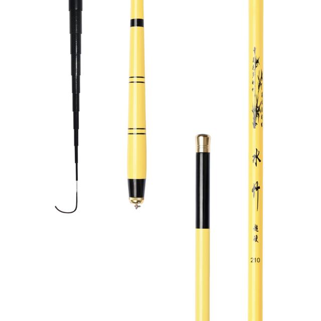 2.1M JINKING 渓流竿 ロッド 釣り竿 カーボンロッド 仕舞寸法43cm 超軽量 超硬調万能小継 コンパクト延べ竿 大中小魚万能竿 ...