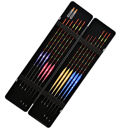 KINGKOO（魔法） 釣具 浮き へらウキ へら浮き ヘラウキ へら浮子 全長 31.5〜41.5cm 12本 セット へらぶな釣