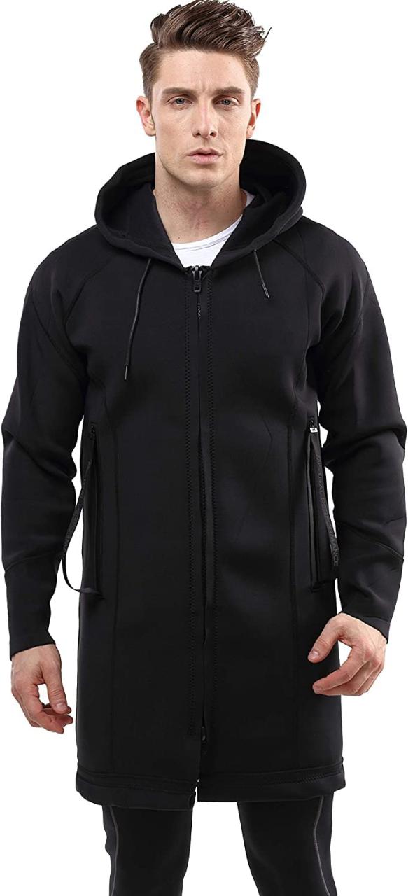 M_ブラック MORGEN SKY ウェットスーツ ボートコート 保温防寒防風 ネオプレン素材 ジャージ サーフィン ダイビング お釣り 用 MY105 (M， 黒)