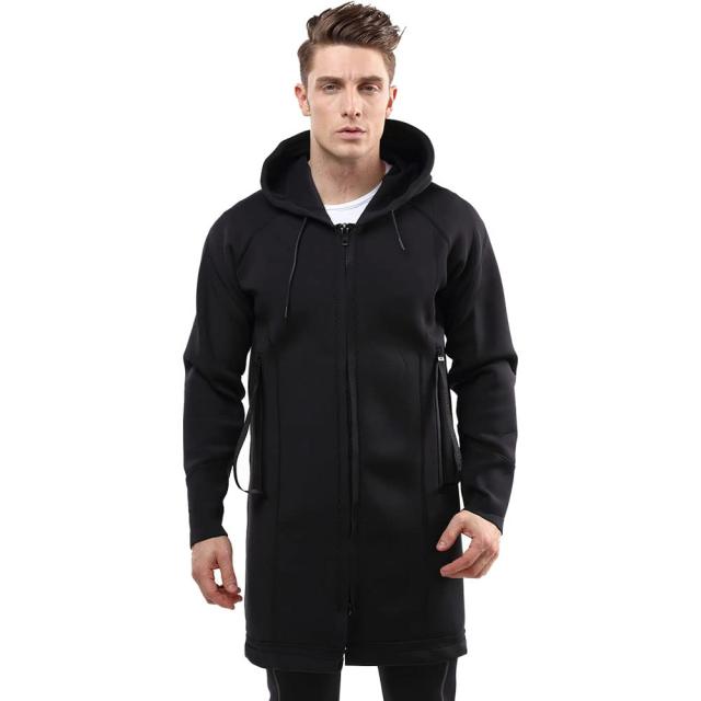 S_ブラック MORGEN SKY ウェットスーツ ボートコート 保温防寒防風 ネオプレン素材 ジャージ サーフィン ダイビング お釣り 用 MY105 (S， 黒)