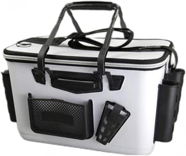 50x28x28cm ONORNER バッカン 釣り バケツ タックルボックス ロッドホルダー付き 釣りバケツ 大容量 EVA素材 釣り用ケース コンパクト 収納コンテナ プライヤーホルダー付き ハンドル付き アウトドア (50x28x28cm)
