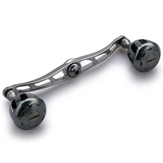 ガンメタル HEIGHTEN 130/120mm リール ハンドル 32mmノブ搭載 シマノ ダイワ アブガルシア 通用 ベイトリール 用 Wheel Series (ガンメタル) (529)