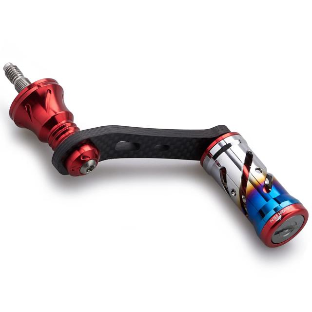 レッド HEIGHTEN 42mm リール ハンドル 16mm ノブ 搭載 シマノ ダイワ スピニングリール 通用【ライトゲーム 渓流釣り】Vortex Series (レッド) (612)