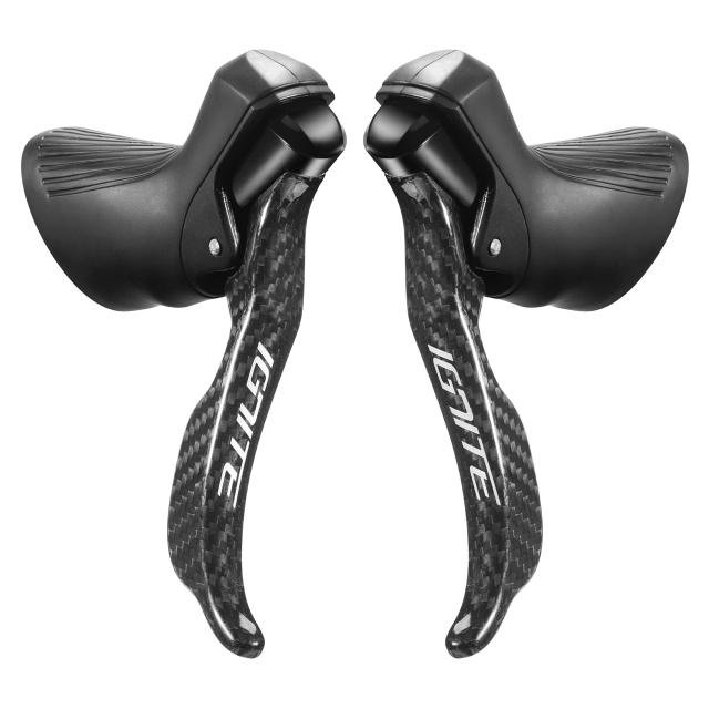炭素繊維_IGNITE-(2X9) SENSAH 炭素繊維 STIレバー 自転車左右変速機・シフター ? シフトレバー互?R3000/SORA(炭素繊維， IGNITE-(2X9))