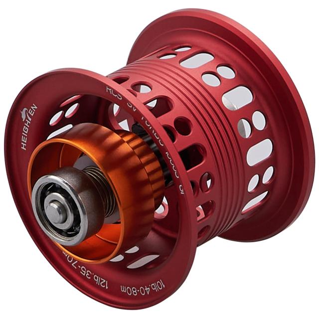 レッド HEIGHTEN リール スプール BOOST 2段階可動 ダイワ(DAIWA) ベイトリール 替えスプール ベアリング付き スティーズ/ジリオン/リョウガ/モアザン/シルバーウルフ (レッド) (717)