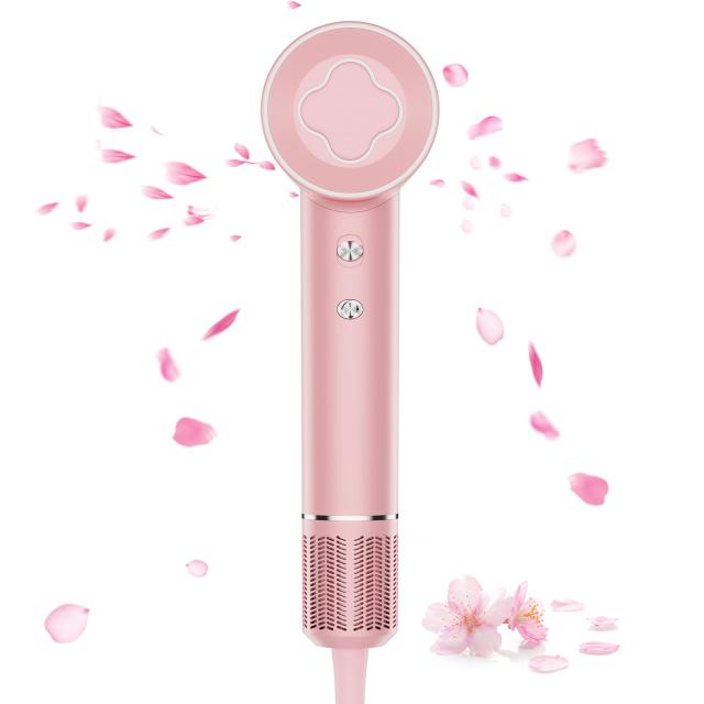 桜色 Nobelbird ドライヤー 大風量 速乾 【3色ライト 選べる8モード】スピーディー 2億 高濃度マイナスイオン 2.4m3/min 冷温リズム ヘアケア 四つ葉クローバー LEDリンク 過熱防止 1300W 低騒音 ノズル 浮き毛/色落ち/髪ダメージ抑制 家庭 ヘアサロン 美容師専用 プレゼント