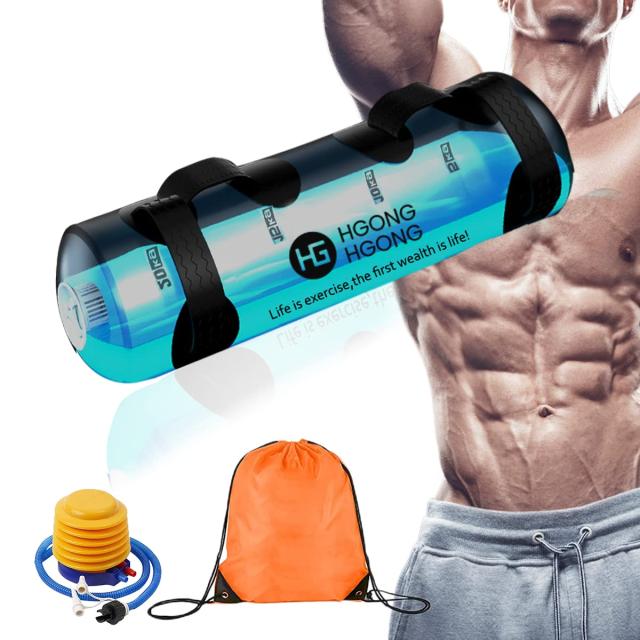 20kg最大重量 HG HGONG HGONG ウォーターバッグ 体幹トレーニング 最大重量20kg/35kg 筋トレ器具 器具 コアトレーニング トレーニング 筋トレ バーベル 目盛り付きで簡単重量調節 専用ポンプ付き (20kg最大重量)