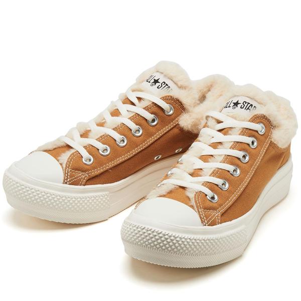 2022年秋冬新作♪ CONVERSE【コンバース】 AS LIGHT PLTS BOACOLLAR OX オールスター ライト PLTS ボアカラー オックス キャメル