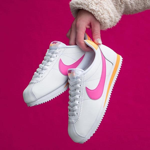 国内正規品♪ NIKE【ナイキ】 WMNS CLASSIC CORTEZ LEATHER ウィメンズ クラシック コルテッツ レザー メンズ＆レディース スニーカー 【807471-112】 フクシア