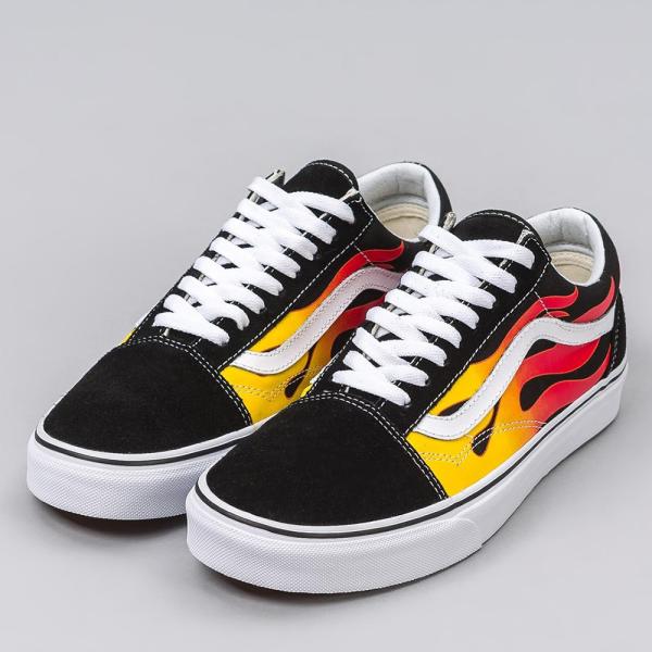 国内正規品♪ VANS【バンズ】 OLD SKOOL FLAME オールドスクール フレイム レディース＆メンズ VN0A38G1PHN ブラック