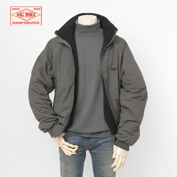 SALE 5%OFF BIG MIKE ビックマイク 102446510 裏フリース ジャケット ブルゾン ナイロン ジップアップ メンズジャケット 防寒 メンズ 羽織
