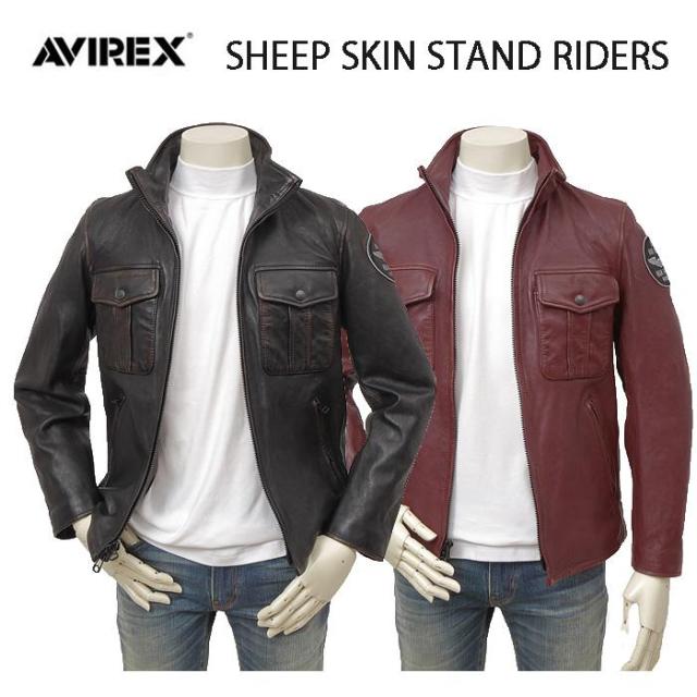 AVIREX アヴィレックス 783-5250012 SHEEP SKIN STAND RIDERS レザー 羊革 メンズ アウター シープレザー