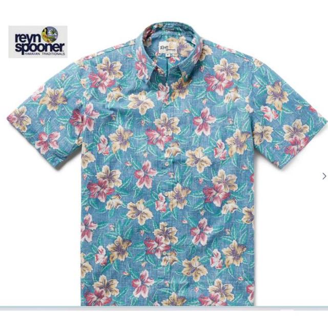 レインスプーナー REYN SPOONER BANZAI BISCUS 125-6132 ボタンフロント アロハ シャツ　ハワイ 夏 半袖