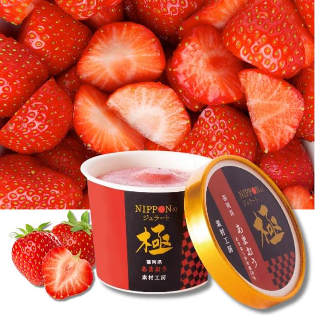 NIPPONのジェラート極 あまおう 16個入 いちご アイス ジェラート スイーツ ギフト お返し 詰め合わせ セット 人気 冬ギフト お歳暮 ご褒美 贈り物