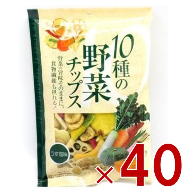 味源 10種の野菜チップス うす塩味 110g バナナ じゃがいも さつまいも にんじん さといも 大根 れんこん かぼちゃ いんげん お菓子 おやつ 食物繊維 40個