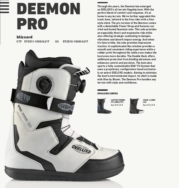 新品未使用 25-26 DEELUXE BOOTS DEEMON PRO S4 BLIZZARD 25.5cm  即日発送 土日祝発送OK