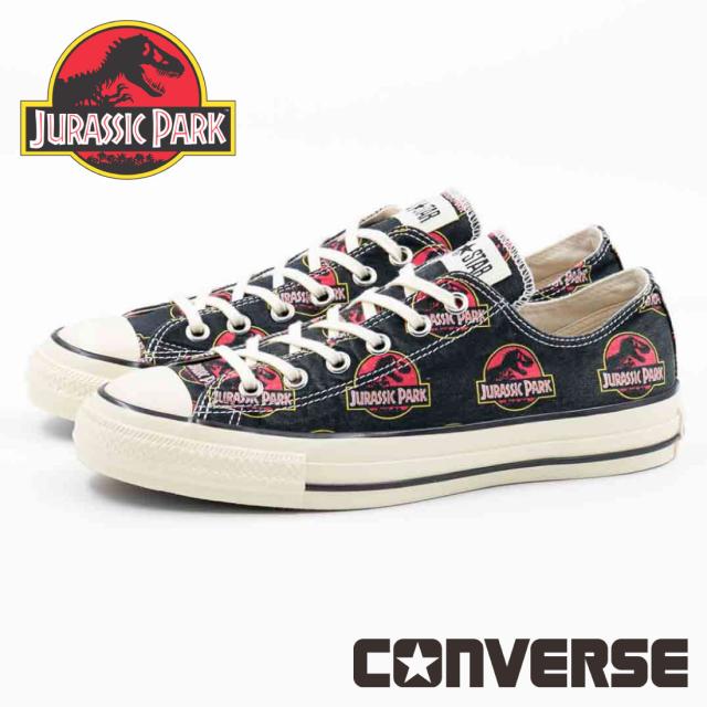 コンバース CONVERSE レディース メンズ スニーカー オールスター エイジド LG OX / ジュラシック・パーク ローカット 映画 コラボスニーカー ロゴ 恐竜
