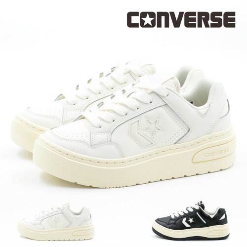 コンバース CONVERSE レディース スニーカー ウエポン PLTS FS OX ローカット 厚底 軽量 軽い 通勤 通学 シンプル