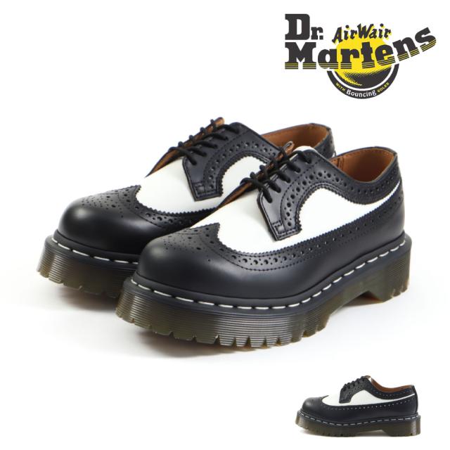 ドクターマーチン Dr.Martens レディース メンズ ドレスシューズ 3989BEX ブローグシューズ 10458001 カジュアルシューズ 5ホールシューズ 本革 レザー マニッシュ