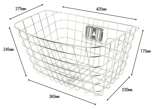 自転車 カゴ 大きい 前用 フロント 大型 ステンレスワイヤー 前カゴ グレー 丸八工機