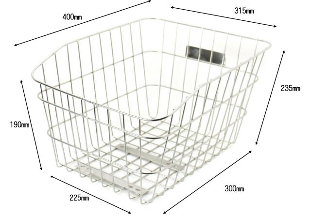 自転車 カゴ 後ろ用 大きい ワイド リア リヤ ステンレスワイヤー 後カゴ シルバー サギサカ