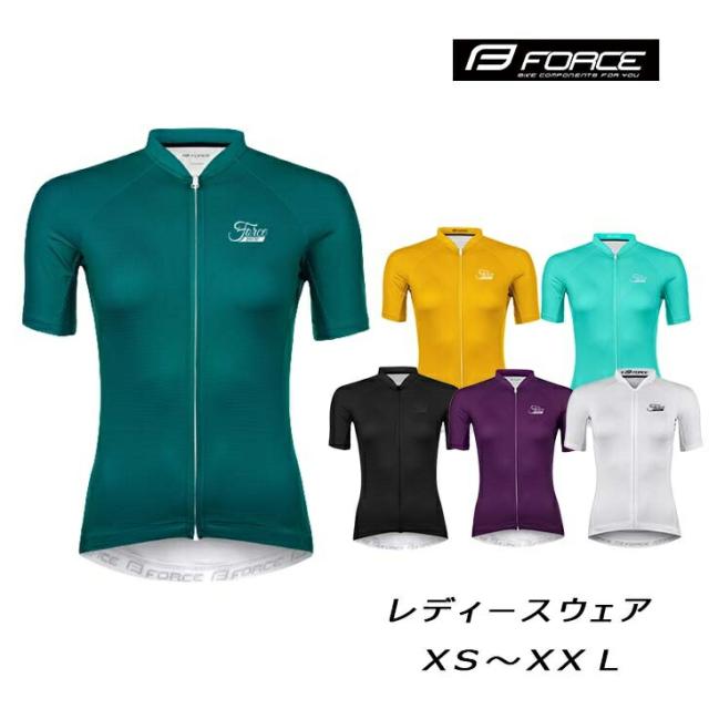 FORCE PURE short seeves レディース サイクルウェア 半袖 サイクルジャージ シンプル 着やすい 無地 自転車 服 ロードバイク スポーツバイク レースフィット