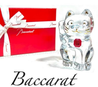 バカラ 招き猫 まねき猫 バカラ 置物 贈答品 正規ラッピング ギフト お祝い 開運グッズ 正規品 Baccarat 縁起物 レッドオクトゴン
